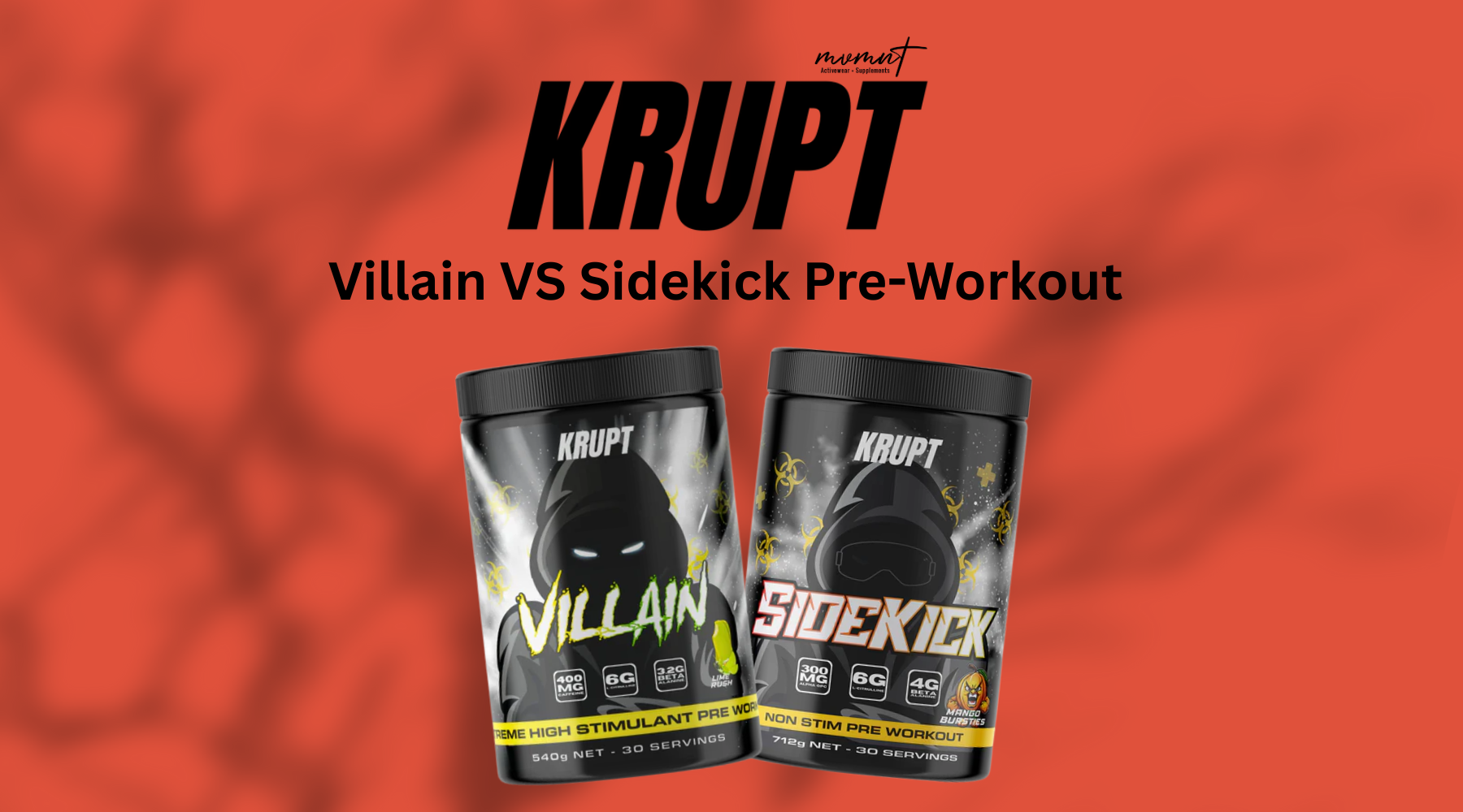 Krupt Supps Pre Workout: Stim VS Non Stim | MVMNT LMTD