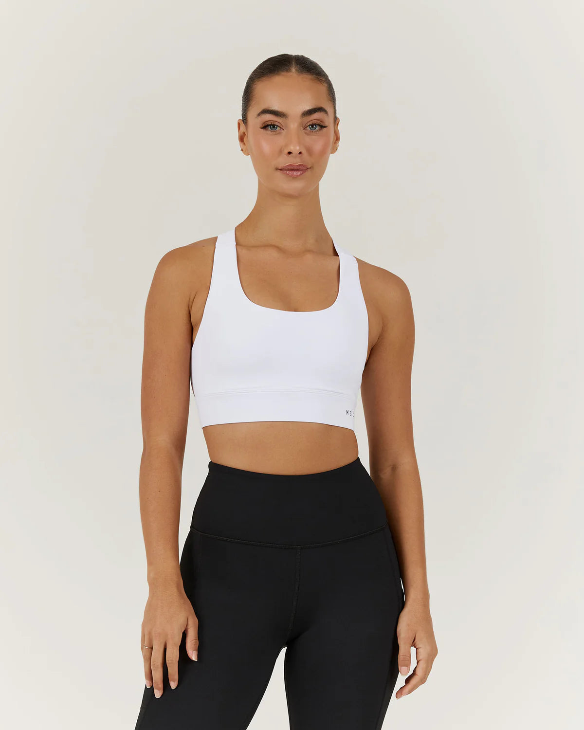 Muscle Republic | Structure III Sports Bra - White | MVMNT Activewear ...