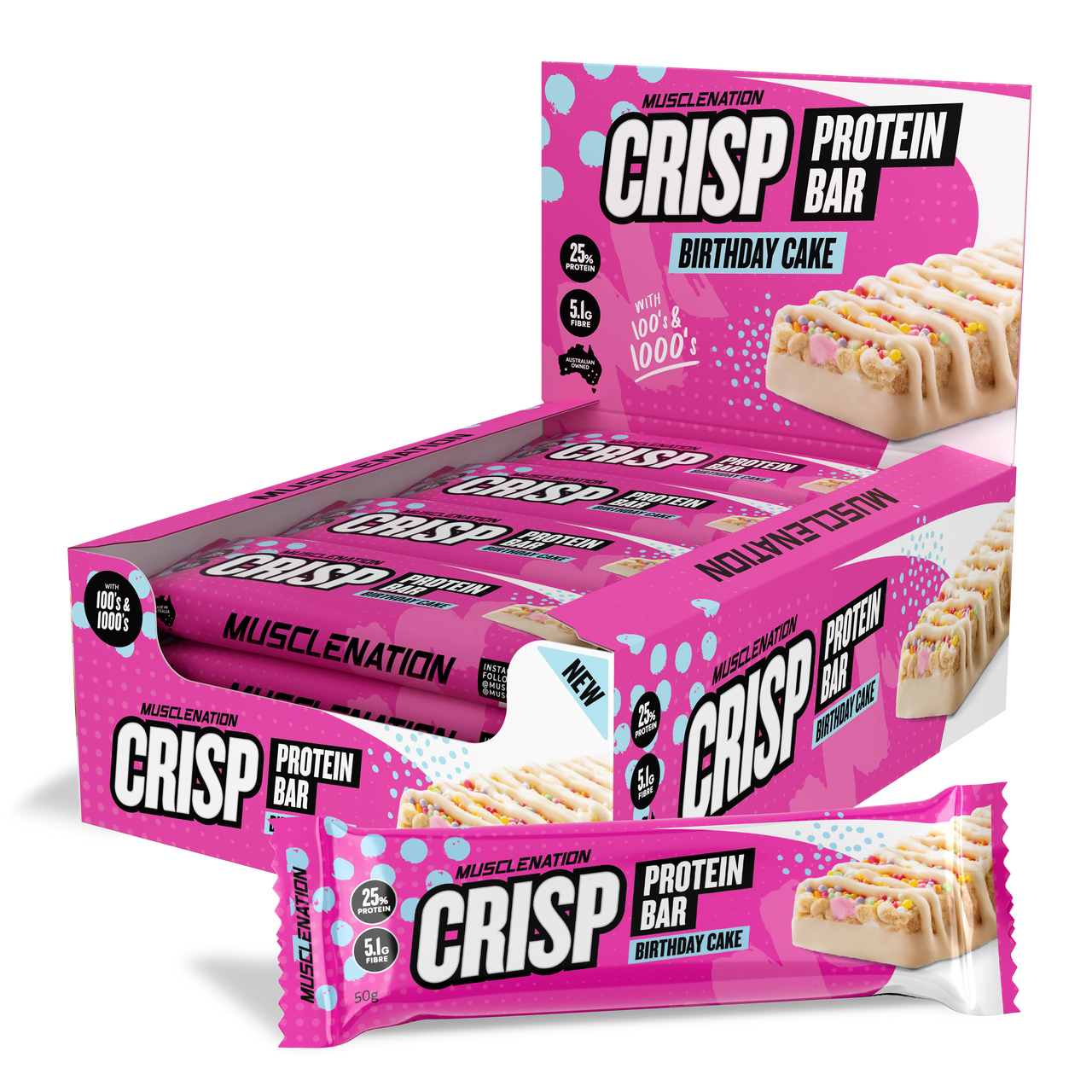 Muscle Nation Supplements | Crisp Protein Bar | MVMNT LMTD