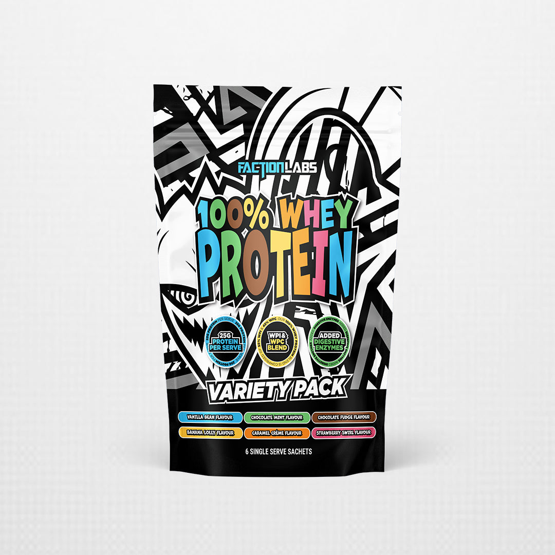 Faction Labs | 100% Whey Protein - Variety Pack | MVMNT LMTD